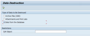 Destructing data with different retention periods in SAP ILM