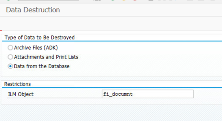 Destructing data with different retention periods in SAP ILM